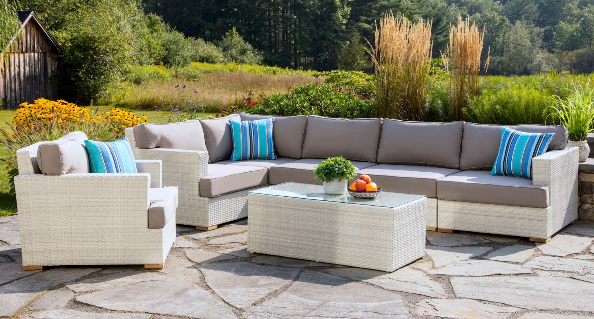 All Weather Wicker Patio Furniture. Wicker Sectionals & More! – Madbury ...