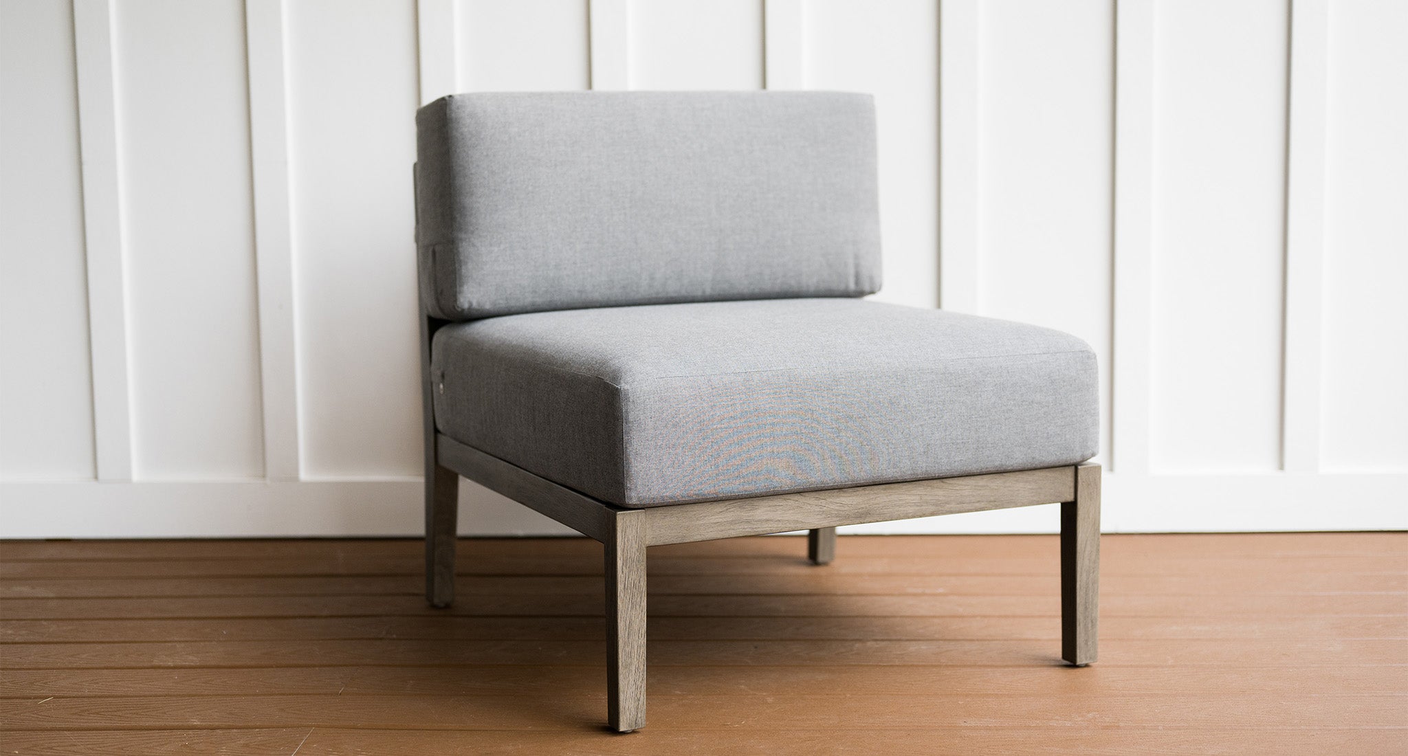 Fiji Teak & Rope Outdoor Armless Piece - Madbury Road